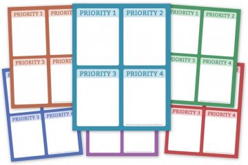 Printable priority planners to help manage your schedule - Lilyvolt